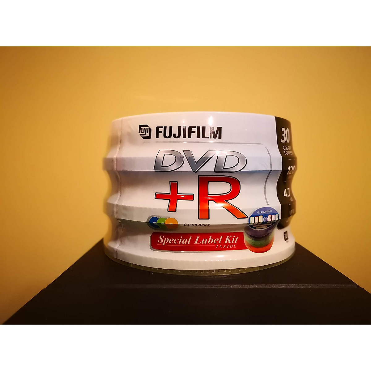 F.U.J.I. Film DVD+R 4.7G 120Min 30 Color Tower Special Edition with Label Kit