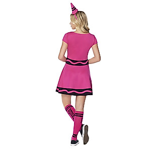 Spirit Halloween Adult Razzmatazz Pink Crayola Crayon Dress Costume - L