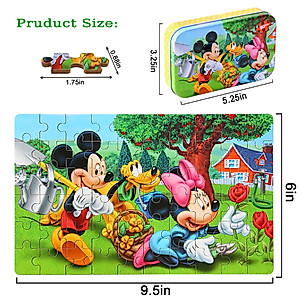 LELEMON Puzzles for Kids Ages 4-8,60 Piece Puzzles for Kids Ages 3-5,Jigsaw Puzzles Kids Puzzles in Metal Box,Educational Puzzle Games Puzzle Toys