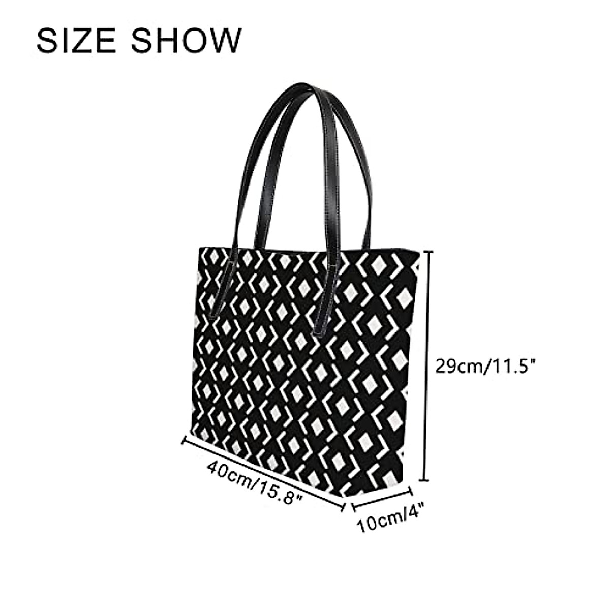 Fashion Tote Handbags Women's Soft Tote Shoulder Bag for Women Work Shopping Top Handle Satchel Bags, 15.8×4×15.4 inches,Dark Pattern