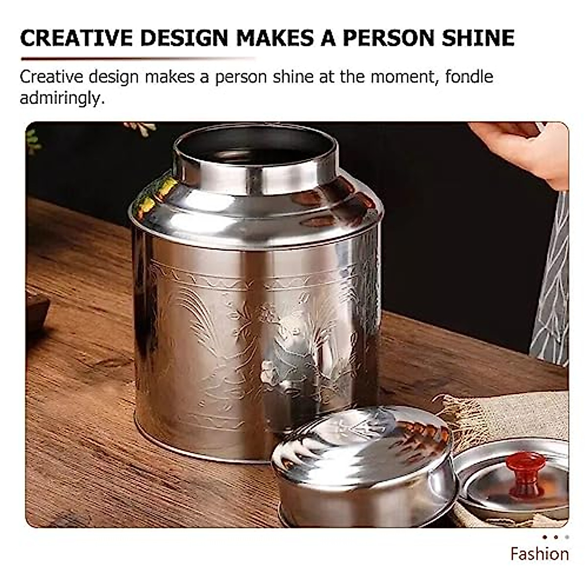 Terrarium Tea Canister Tea Sealing Jar Stainless Steel Tea Canister Tinplate Storage Canister Food Storage Container for Loose Tea Coffee Bean Sugar Salt (50g) Decaf Coffee