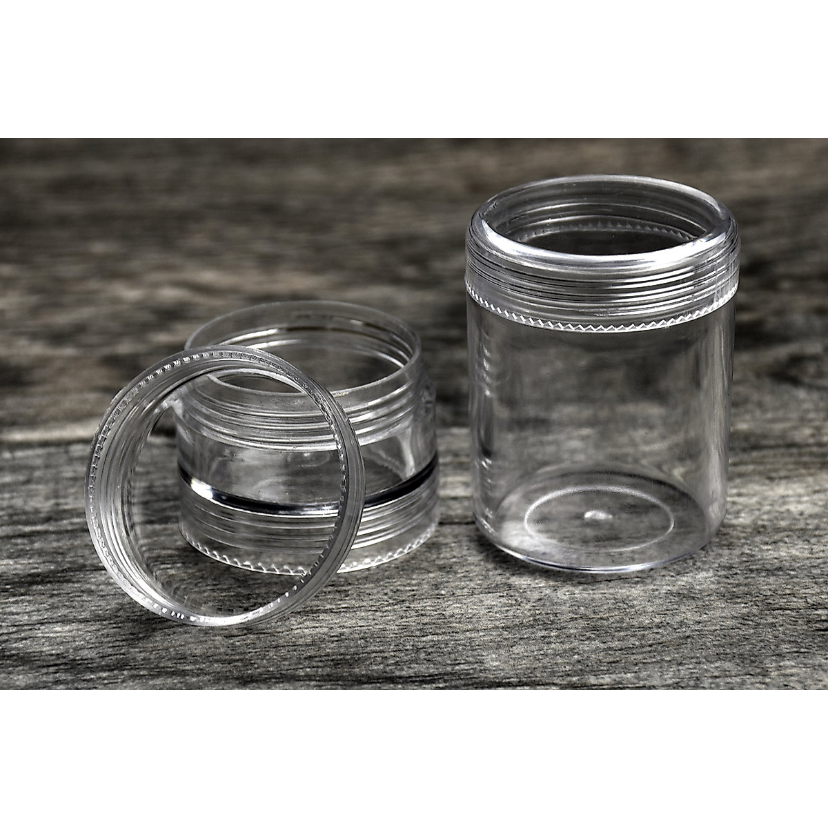 SE 28-in-1 Round Containers Inside a Plastic Storage Box with Stackable Screw-On Lids - 87138DB