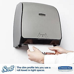 Scott Control Slimroll Hard Roll Paper Towels (12388) with Fast-Drying Absorbency Pockets, White, 6 Rolls / Case, 580' / Roll