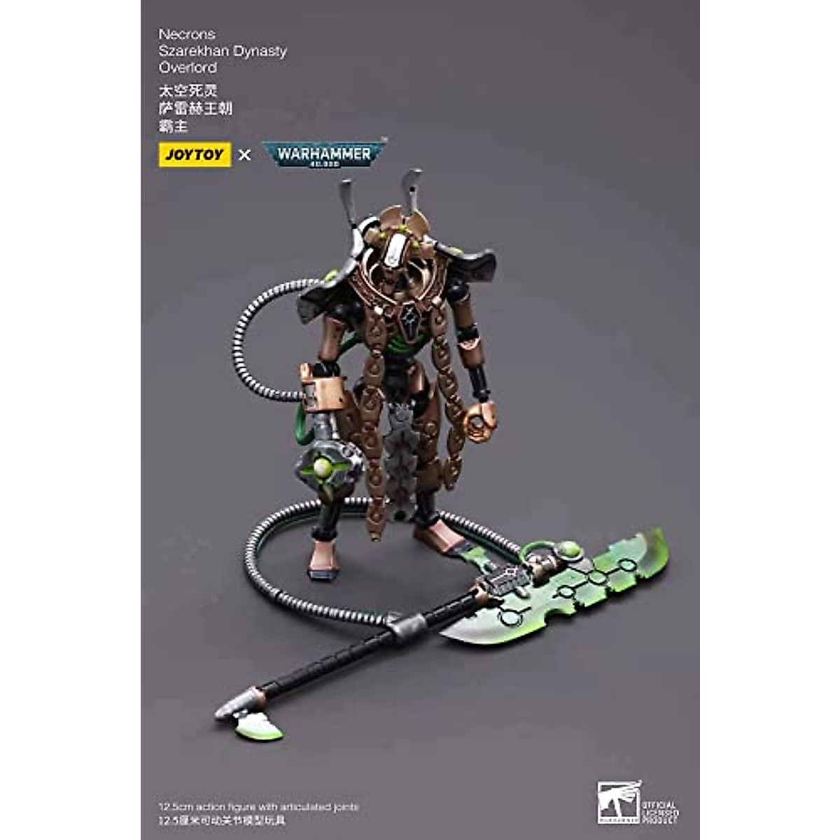 Pipigirl JoyToy × Warhammer Genuine License 1/18 Soldier, 4inch Army Military Extreme Warrior Models Action Figures Kits (Necrons Szarekhan Dynasty Overlord)