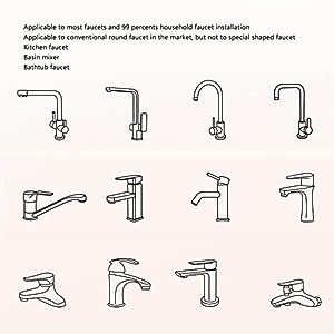 Faucet Extender, Large Angle Rotating Splash Filter Faucet ABS Telescopic Swivel Faucet Tap Extension for Kitchen Wash Basin