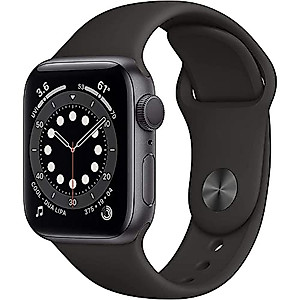 Apple Watch Series 6 (GPS + Cellular, 40mm) - Space Gray Aluminum Case with Black Sport Band (Renewed)