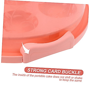 SOLUSTRE 2 Sets Portable Cake Box Transparent Cake Case Cake Storage Case