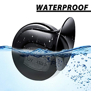 4 Pcs 300DB Loud Train Horn for Truck Electric Snail Horns 12V High and Low Horns Waterproof Auto Horn Loud Air Electric Snail Single Horns with Brackets and Screws for Car Motorcycle(Red)