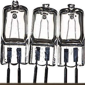 TVaromatics 35W 110V JCD T4 Clear Halogen G5.3 Bipin CC-2V Filament Pack of 3 Bulbs for Aroma Lamps Oil Warmers