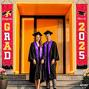 Graduation Banner for Graduation Door Decorations - 72x12 Inch, No DIY | Graduation Door Banner for Graduation Party Decorations 2022 Black and Gold | We Are So Proud of You Graduation Banner 2022