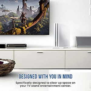 CKXIN Vertical Stand for PS4 Pro, Built-in Cooling Vents and Non-Slip Feet Steady Base Mount for Playstation 4 Pro Console, White