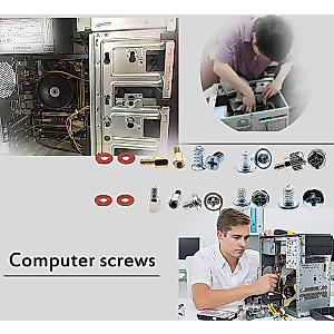 CO RODE Computer Screws, 220pcs PC Screw Standoffs Spacer Set Assortment Kit for Hard Drive Computer Case Motherboard Fan Power Graphics with Extra Screwdriver