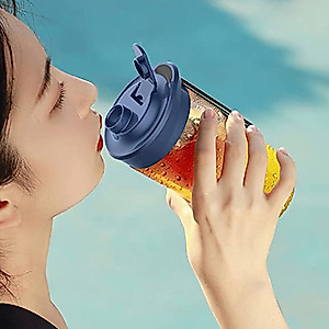 Portable Blender,Personal Blender with USB Rechargeable Mini Fruit Juice Mixer,Personal Size Blender for Smoothies and Shakes Mini Juicer Cup Travel 14oz,Fruit Juice,Milk (Blue)