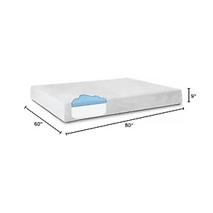 Serta - 9 inch Amazon Exclusive Cooling Gel Memory Foam Mattress, Queen Size, Medium-Firm, Supportive, CertiPur-US Certified, 100-Night Trial - Pure Slumber,White