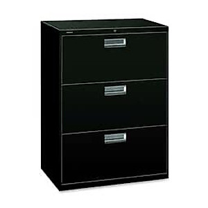 HON 673LP 600 Series 30-Inch by 19-1/4-Inch 3-Drawer Lateral File, Black