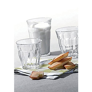 Duralex Made In France Picardie Clear Tumbler, Set of 6, 12.2 oz
