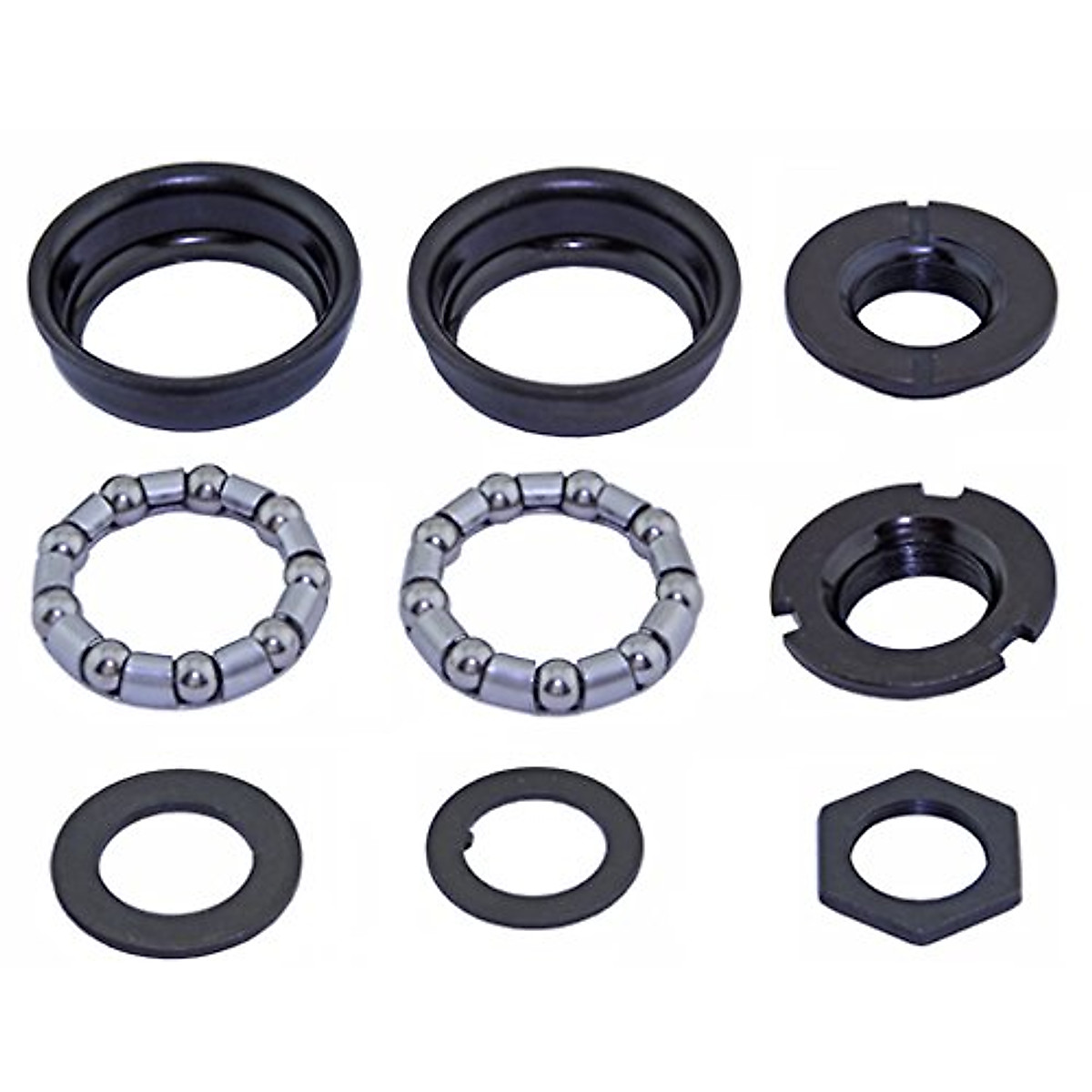 Alta Bike Bottom Bracket Set, Multiple Colors and Sizes (Black, Ball Retainer: 5/16 x 9)