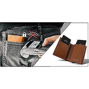 Revelot Cardholder Wallet/Genuine Leather with RFID Blocking / W1 (Coffee Nappa)