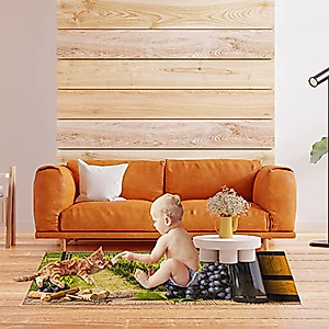 Miaklek Red Wine Kitchen Mats for Floor Anti Fatigue Mats for Kitchen Floor Kitchen Rugs Cushioned Mats Non Slip Comfort Standing Kitchen Rugs Set of 2, Grassland Sky Wine Cask