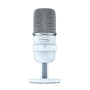 HyperX SoloCast – USB Condenser Gaming Microphone, for PC, PS5, PS4, and Mac, Tap-to-Mute Sensor, Cardioid Polar Pattern, Great for Streaming, Podcasts, Twitch, YouTube, Discord - White