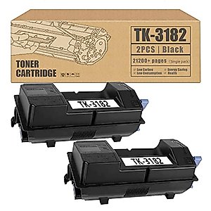 2 Pack Black TK-3182 TK3182 1T02T70US0 Toner Cartridge Replacement for Kyocera ECOSYS M3655idn P3055dn -by Ferruprint