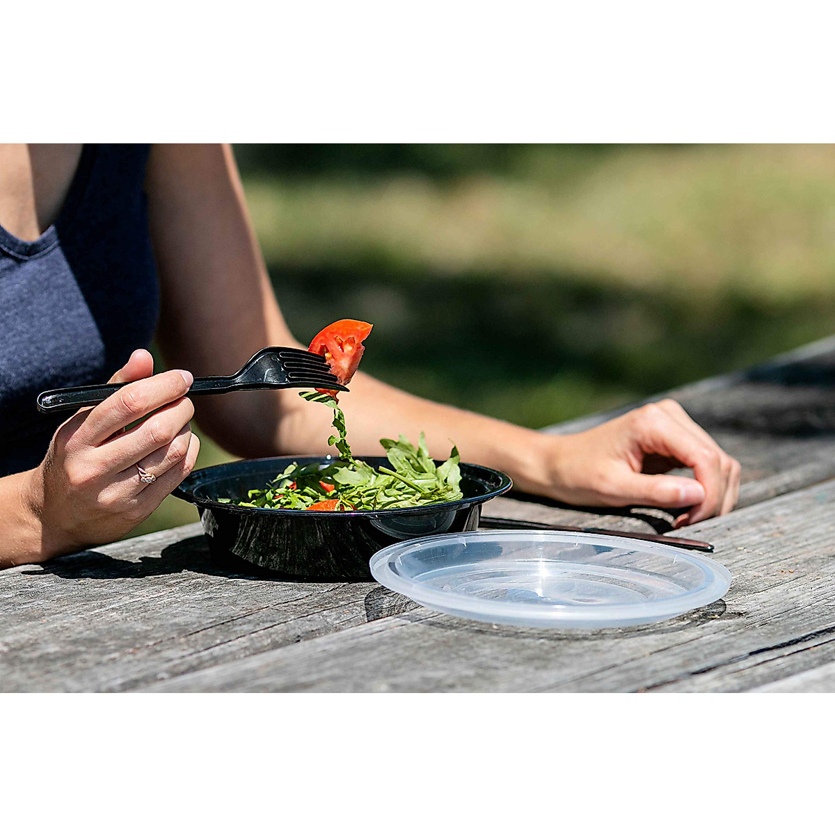 [25 Set] 20oz Meal Prep Containers with Lids - Ideal for Lunch Containers, Food Prep Containers, Food Storage Bento Box,Portion Control | Stackable | Microwave | Dishwasher | Freezer Safe Compartment) 20oz 1 Compartment x25