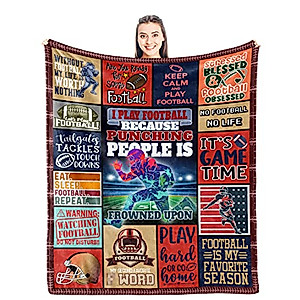 Football Gifts for Boys- Football Coach Gifts Men/Women - Boys Football Gifts Gifts Football Players/Lovers Football Team Gifts Gifts Who Love Football Blanket 50'' x 60'' (FOOTBALL GIFT, 60X50IN)