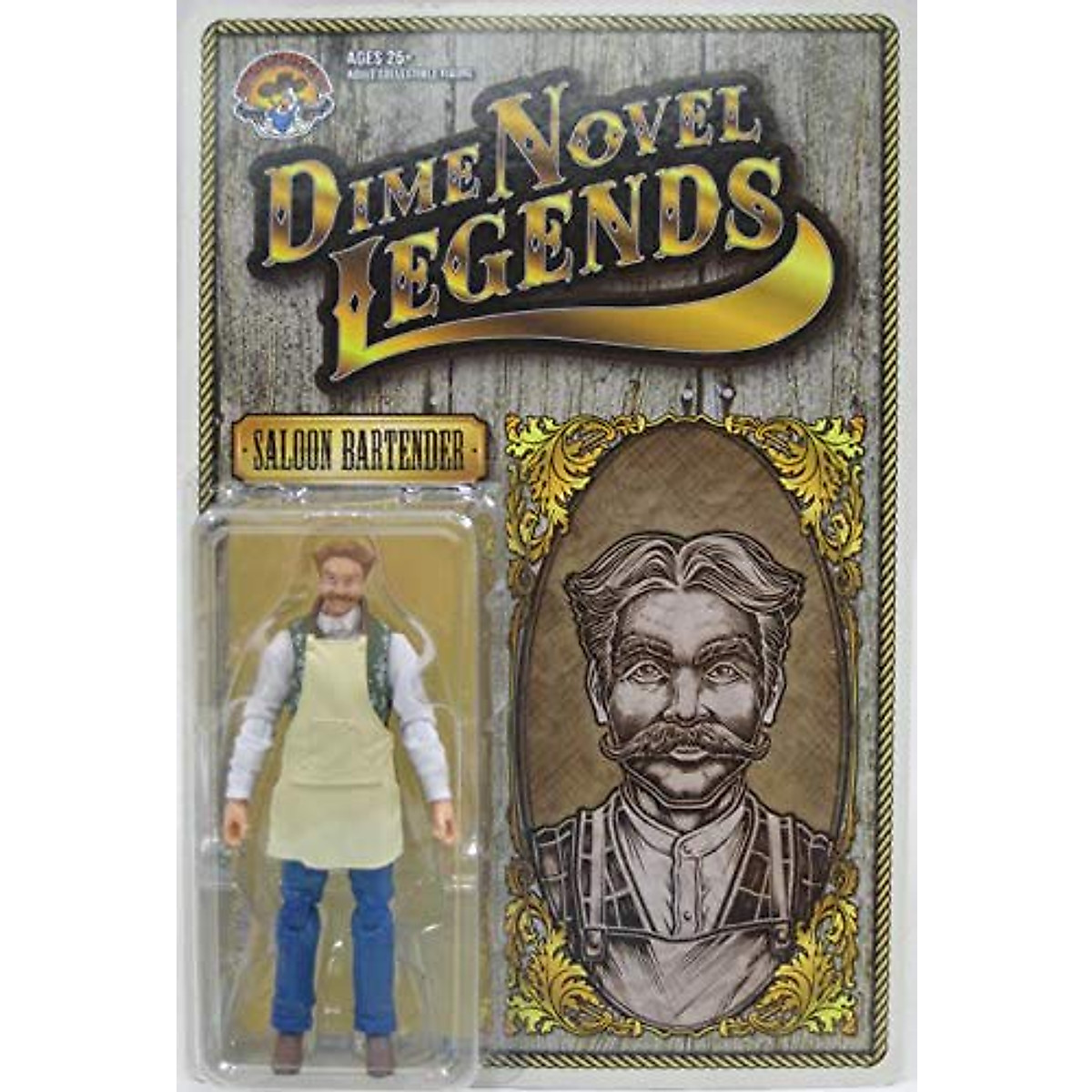 Dime Novel Legends 1/18 scale (4" tall) old west action figure Saloon Bartender