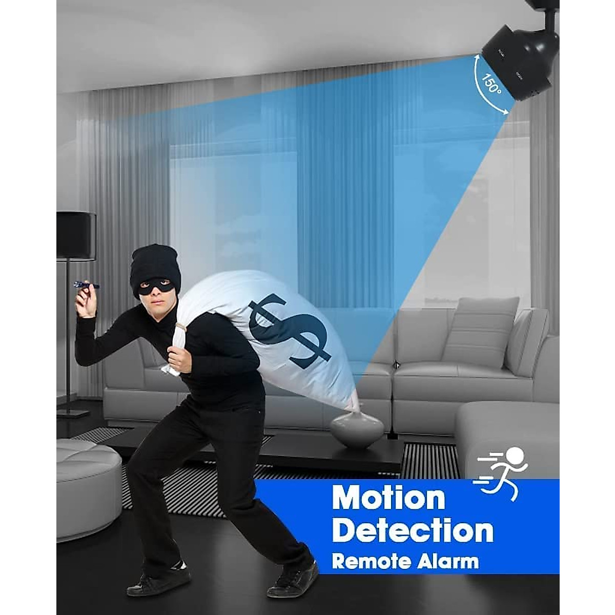 Jukllezan Mini Spy Camera Wireless WiFi Hidden Camera 1080P Full HD Quality with Night Vision and Motion Detection Security Nanny Camera for Home/Office/Car Indoor Monitor