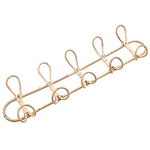 FDSF Camsiom Large Rattan Wall Hooks Clothes Hat Hanging Hook Crochet Cloth Holder Organizer Hangers Decor for Home Decor