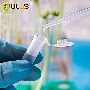 ULAB Scientific Autoclavable Microcentrifuge Tubes 2ml with Hinged Lid, Falcon Tube, Frosted Writing Area, Polypropylene Graduated, Pack of 500, UCT1004