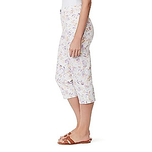 Gloria Vanderbilt Women's Amanda Capri Jean, VINTAGE WHITE BAHIA FLORA, 14