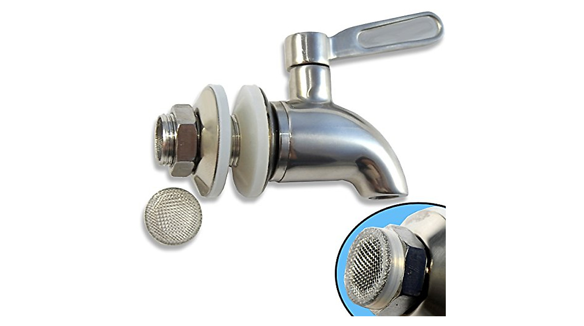 Stainless Steel Beverage Dispenser Spigot | Durable, Filtered & Leak-Free