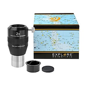 Explore Scientific Fokal Extender - Barlow Lens to Increase The Focal Length for Telescopes