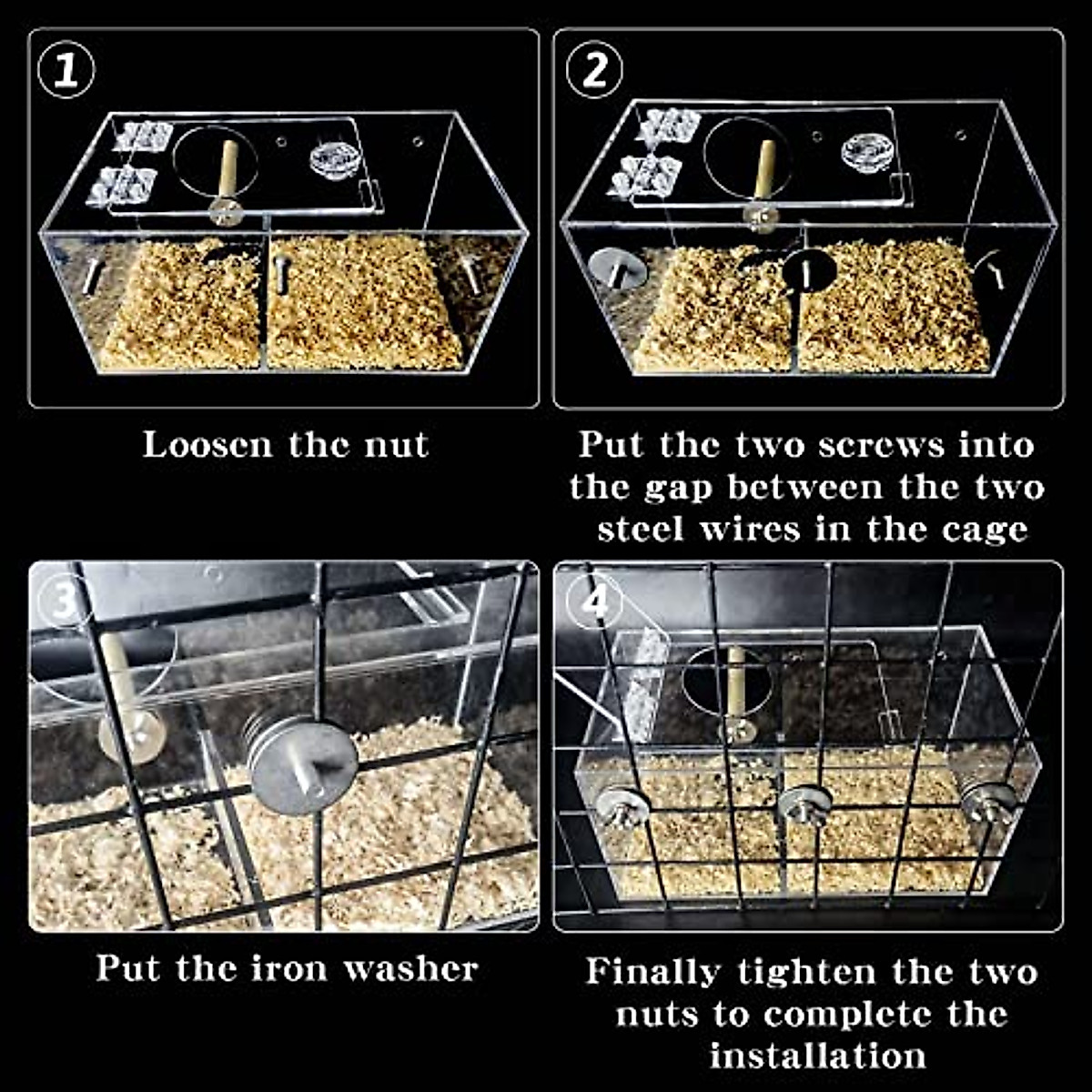 Hamiledyi Acrylic Parakeet Nesting Box Budgie Nesting Box with Perch Parrots Mating Box for Birds, Parrot, Lovebirds, Parrotlet, Finch, Sparrow and Small-Sized Birds