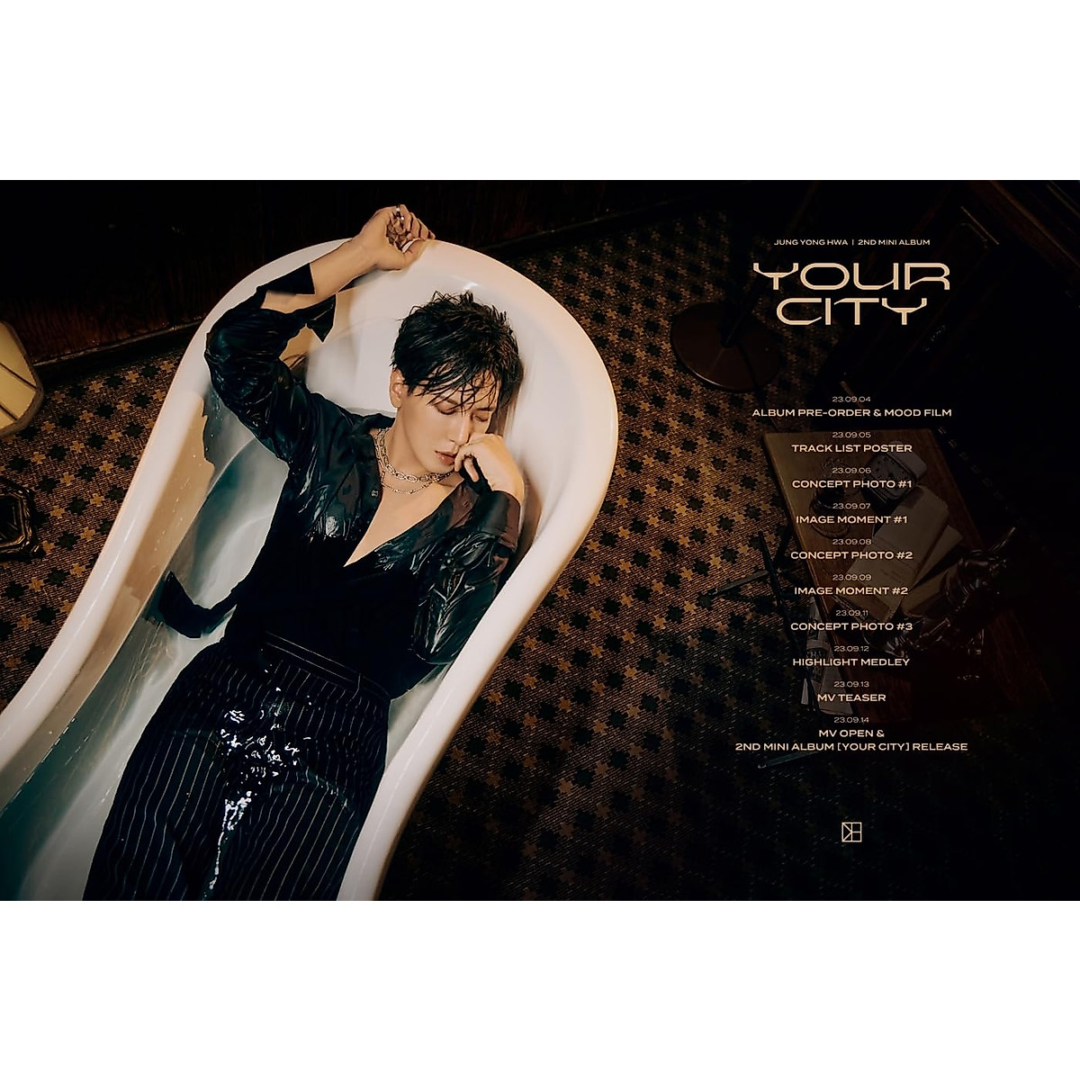 CNBLUE Jung Yonghwa Your City 2nd Mini Album Random Version CD+96p PhotoBook+1p PostCard+1p Polaroid+1ea Bookmark+1p Selfie PhotoCard+Tracking Sealed