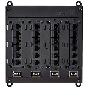 Leviton 476TM-624 EB 24PORT CAT6 PATCH PANEL TWIST MNT