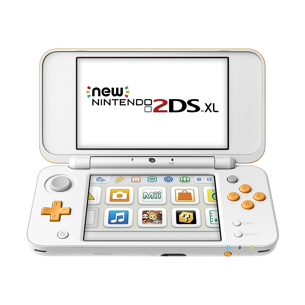 New Nintendo 2DS XL - Orange + White With Mario Kart 7 Pre-installed - Nintendo 2DS