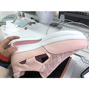 2023Women's Orthopedic Shoes,Casual Breathable Mesh Flat Sneakers,Round Toe Thick Heel Buckle Hook Loop Work Shoes (Black,10,10)