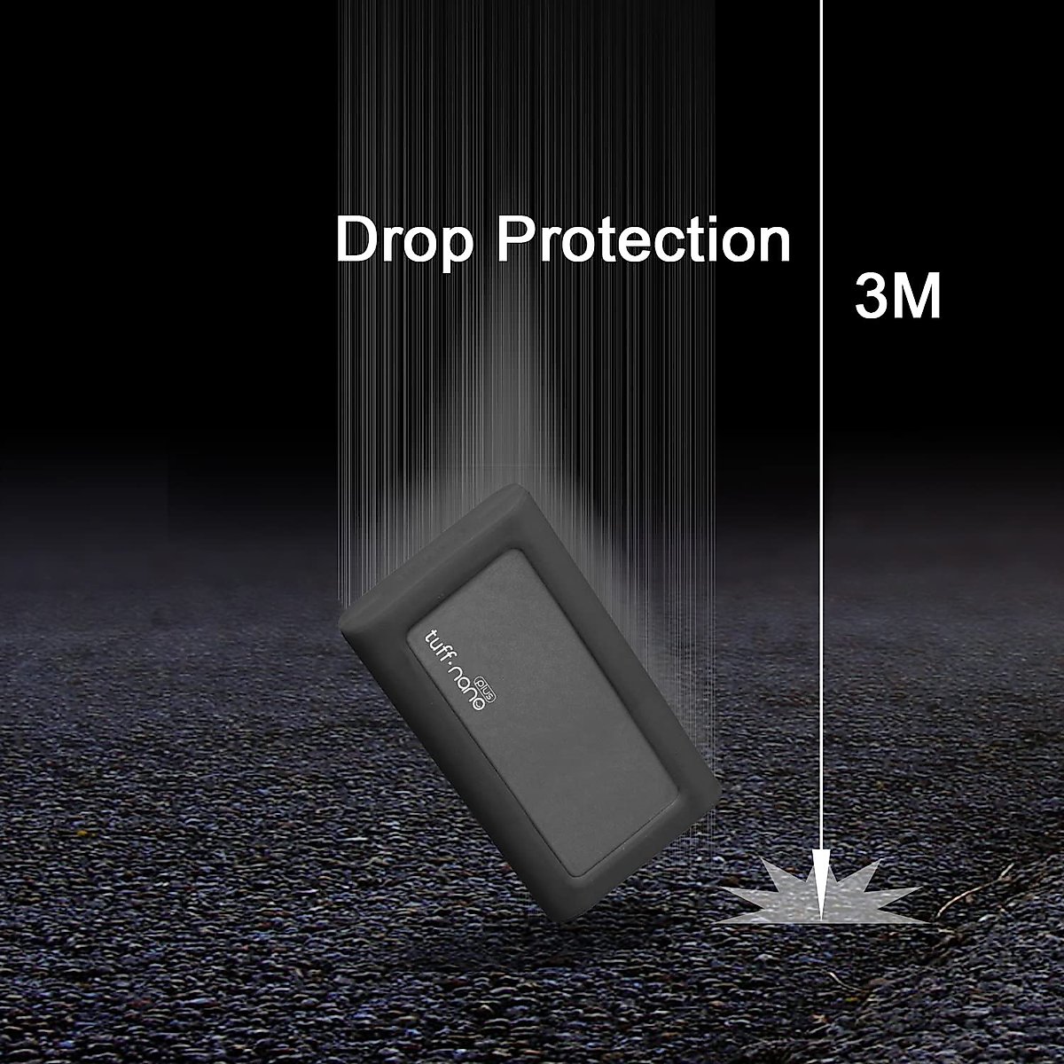 CalDigit Tuff Nano Plus 2TB - Compact Rugged IP67 Waterproof USB-C 3.2 Gen 2 10Gb/s External NVME SSD, Compatible with Thunderbolt 4 Mac and PC, Up to 1055MB/s (2TB Nano Plus, Charcoal Black)