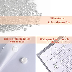 Vmiapxo 40 Pack Stamp and Die Storage Pockets, Reusable Small Plastic Envelopes Waterproof Sticker Organizer Receipt Holder Photo Storage Folders (7" x 9.4")