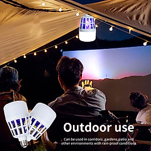 Bug Zapper Light Bulb 2-in-1 LED Mosquito Killer Lamp – Electronic Insect and Fly Killer, Ideal for Entryways, Doors, Corridors, Balconies, and Patios