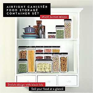 DWËLLZA KITCHEN Airtight Food Storage Containers Set - 7 PC Set - For Kitchen Pantry Organization and Storage - BPA-Free - Clear Plastic Canisters for Spaghetti, Noodles, Pasta, Snacks & Much More
