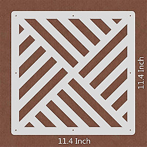 BMIDRUT 12Pcs/Set Hanging Room Divider White DIY Panel Screens Partition Wall Dividers Room Decorative with All Accessories 11.4x11.4 Inch (M6)