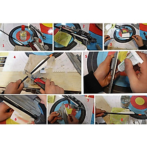 Adjustable Steel Fletching Jig,Arrow Feather Equipment Fletching DIY Jig Stick Adjustable Heavy Duty Stainless Steel,Make Arrows by Yourself DIY Fun Stick Feather