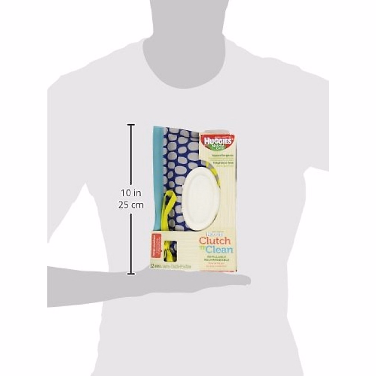 Huggies Natural Care Baby Wipes Clutch N Clean Carrying Case 32-Count - Color/Styles May Vary (Pack of 2)