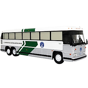 Iconic Replicas MCI MC-12 Coach Classic Bus U.S. Immigration & Naturalization Service Vintage Bus & Motorcoach Collection 1/87 Diecast Model 87-0343