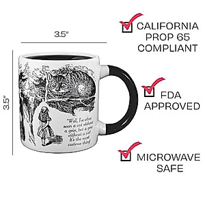 The Unemployed Philosophers Guild Disappearing Cheshire Cat Heat Transforming Color Changing Reveal Mug - Add Coffee and The Cheshire Cat Disappears Except for its Grin, Comes in a Fun Box
