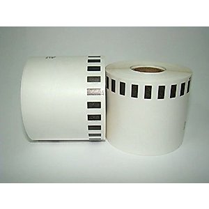 Brother Genuine DK-2205 5-Pack Black Print on White Continuous Length Paper Tape, 2.4" Wide x 100' Long (62mm x 30.4M)/per roll