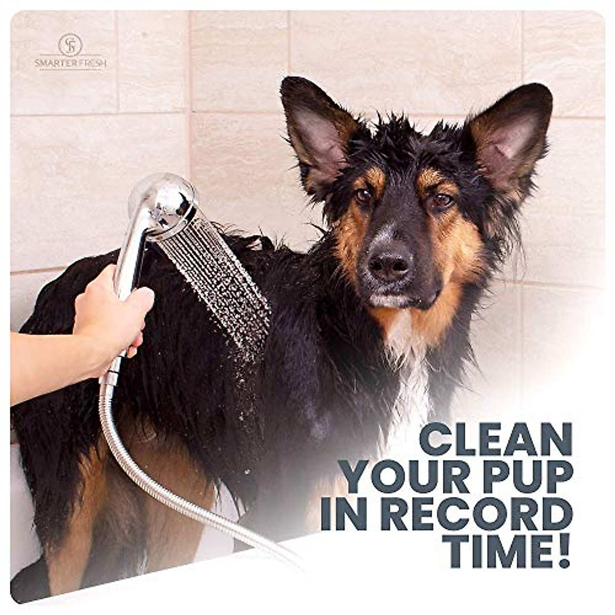 SmarterFresh Pet Faucet Sprayer Set, Pet Bath Spray Dog Shower for Home Dog Washing Station - Hand Shower Spray Faucet Attachment with Hose - Easy 10-Minute Install
